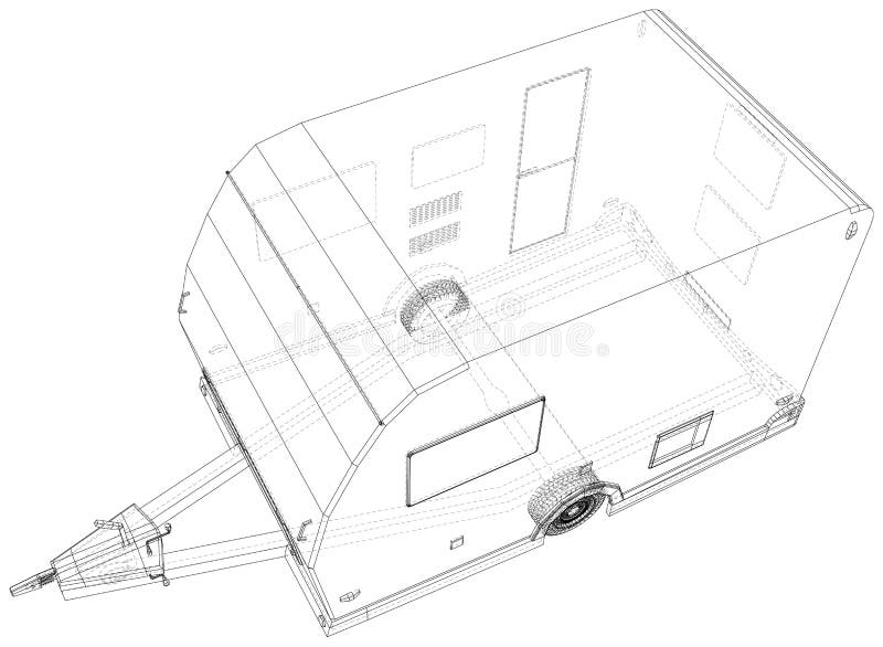 Caravan Wireframe Stock Illustrations – 58 Caravan Wireframe Stock ...