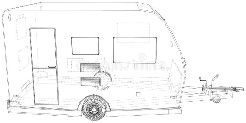 Caravan Wireframe Stock Illustrations – 61 Caravan Wireframe Stock ...