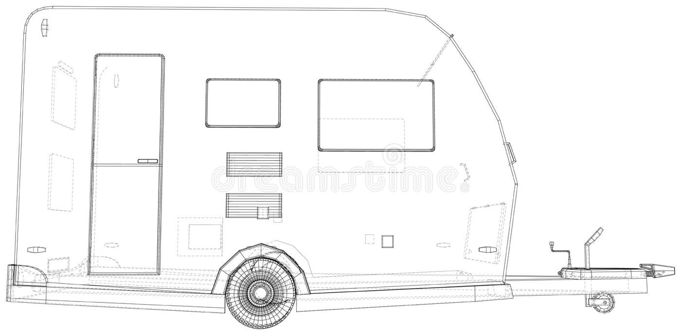 Caravan Wireframe Stock Illustrations – 61 Caravan Wireframe Stock ...