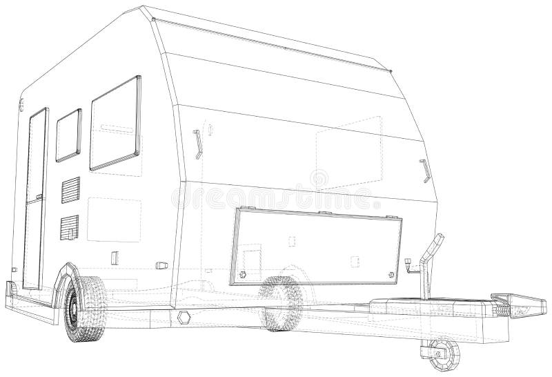 Caravan Wireframe Stock Illustrations – 58 Caravan Wireframe Stock ...