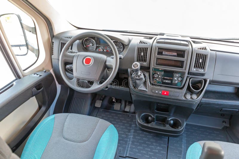 Camper Van Driver Position stock image. Image of empty - 203711347