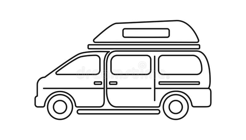 Camper Van Outline Stock Illustrations – 2,108 Camper Van Outline Stock ...