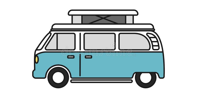 Camper Van Icon stock vector. Illustration of campervan - 218967629