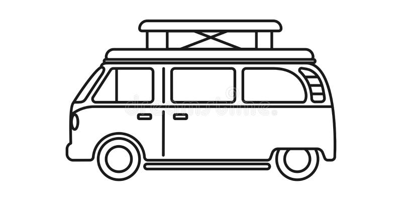 Camper Van Icon stock vector. Illustration of camper - 218967630