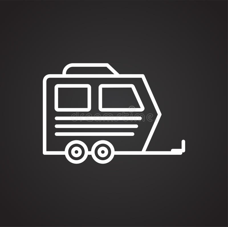 Camper Van Line Icon for Graphic and Web Design, Modern Simple Vector ...