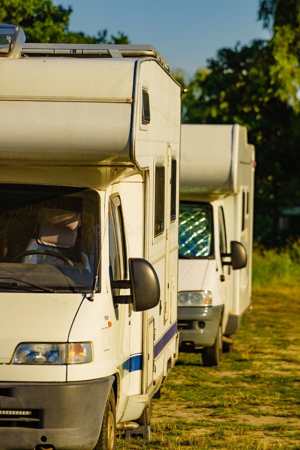 Campers camp on nature stock image. Image of camping - 236548755