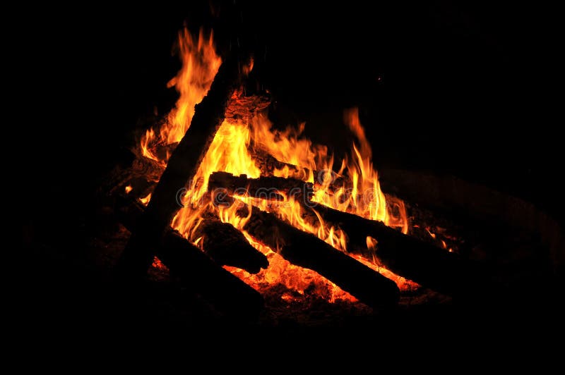 Campfire stock image. Image of open, warm, black, night - 4246805