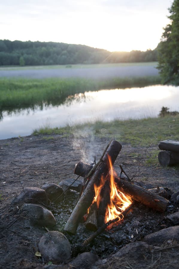 Campfire stock photo. Image of fireplace, blaze, dawn - 21145908