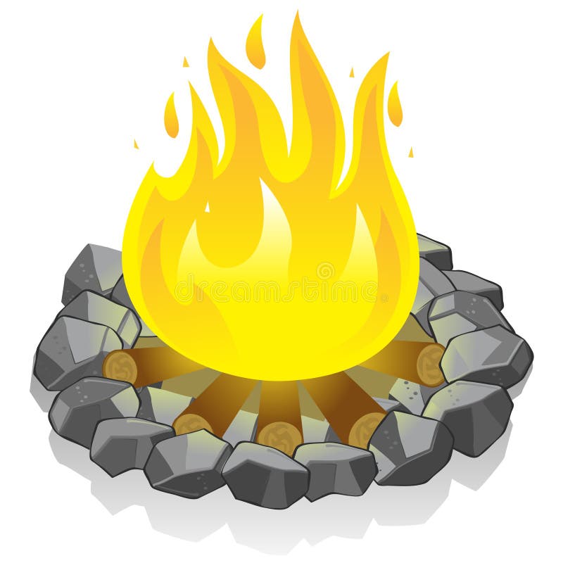 Campfire stock illustration. Illustration of clip, burn - 22785805