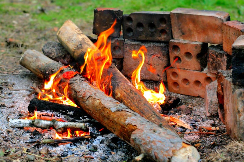 Campfire stock image. Image of flare, fireplace, cook - 24488143