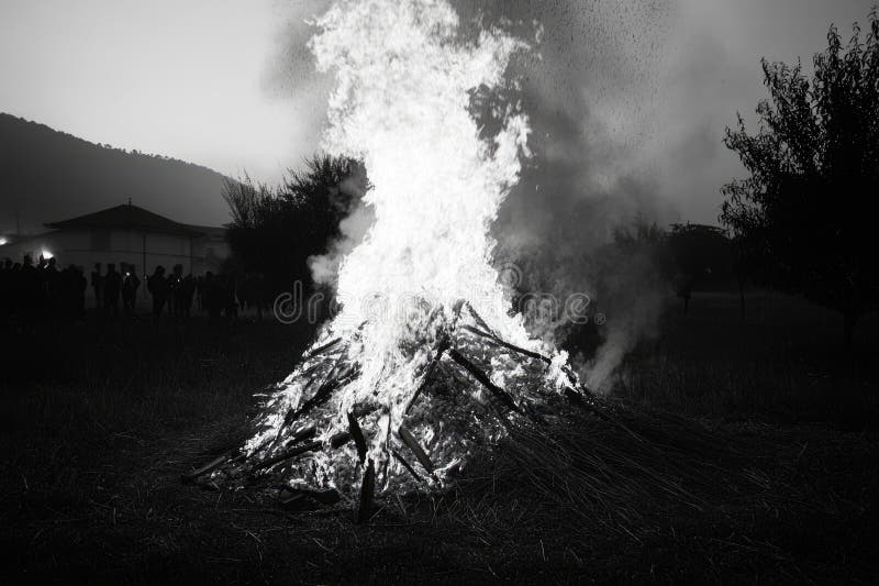 Campfire Blaze stock image. Image of flames, campfire - 358563527