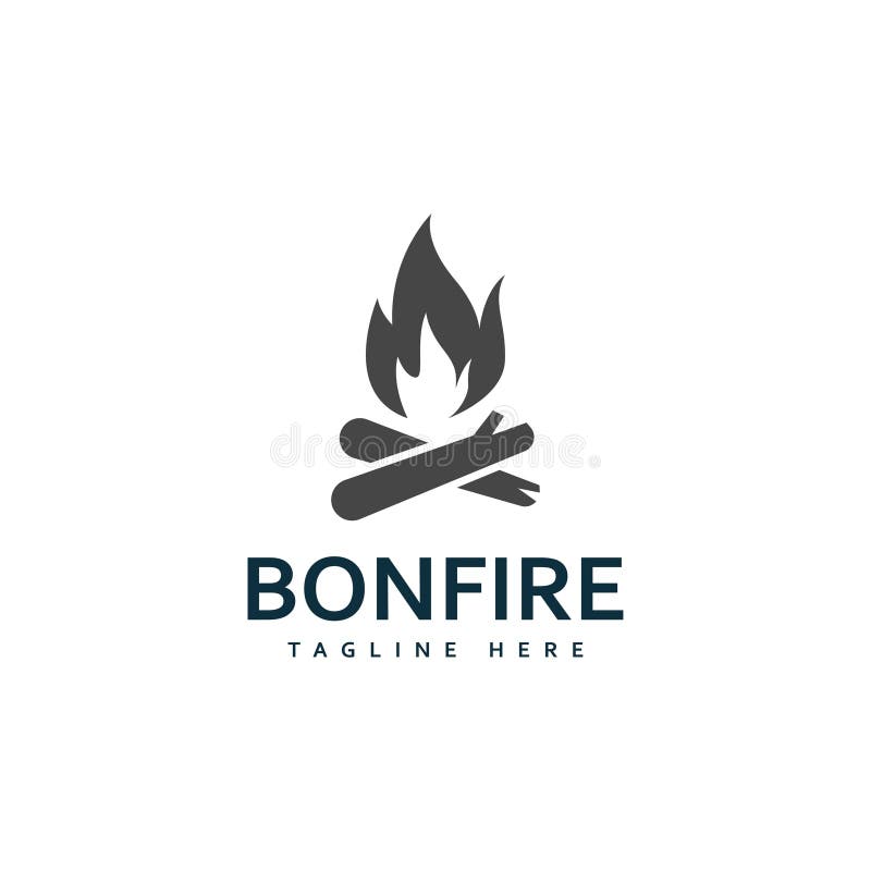 Campfire Bonfire Logo Design Vector Illustration Stock Illustration ...