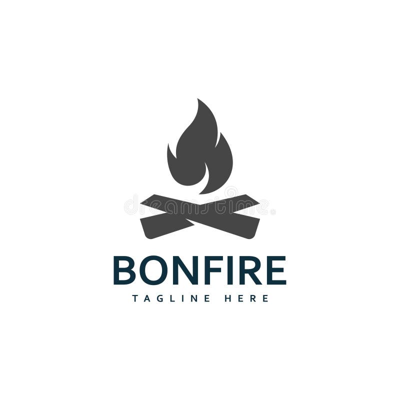 Campfire Bonfire Logo Design Vector Illustration Stock Illustration ...