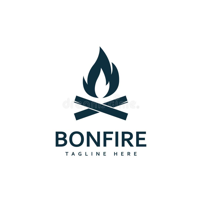 Campfire Bonfire Logo Design Vector Illustration Stock Vector ...