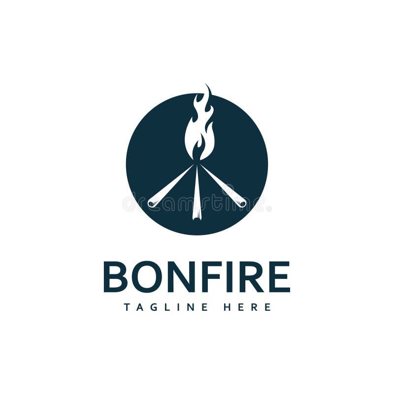 Campfire Bonfire Logo Design Vector Illustration Stock Vector ...