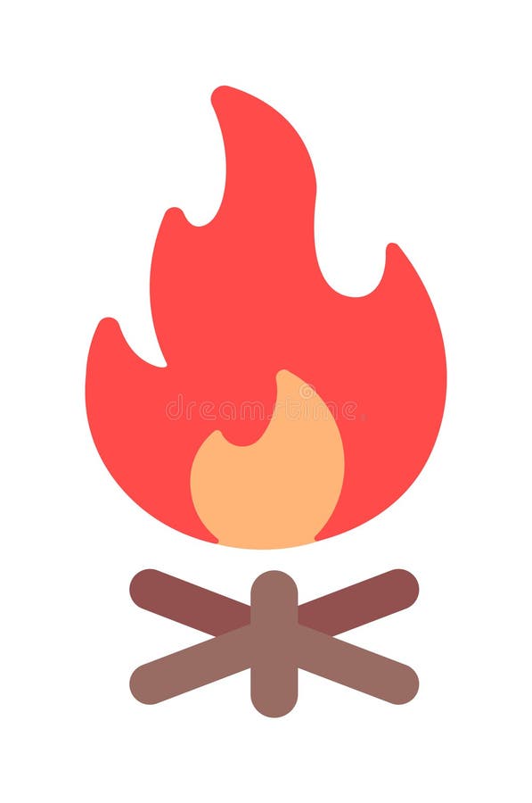 Campfire , Bonfire Icon Illustration Stock Vector - Illustration of ...