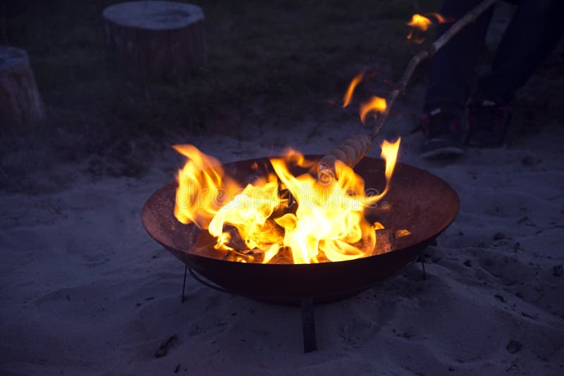 Campfire Bread 2 stock image. Image of bricks, cooking - 2889283