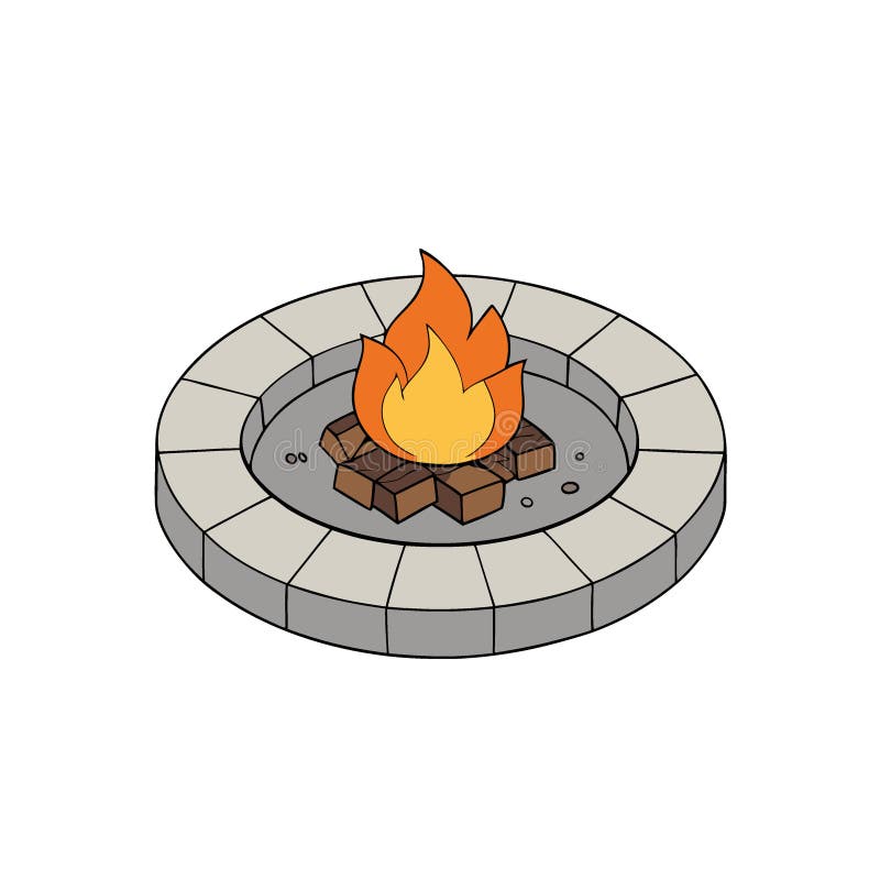 Top View Fire Pit Stock Illustrations – 206 Top View Fire Pit Stock ...