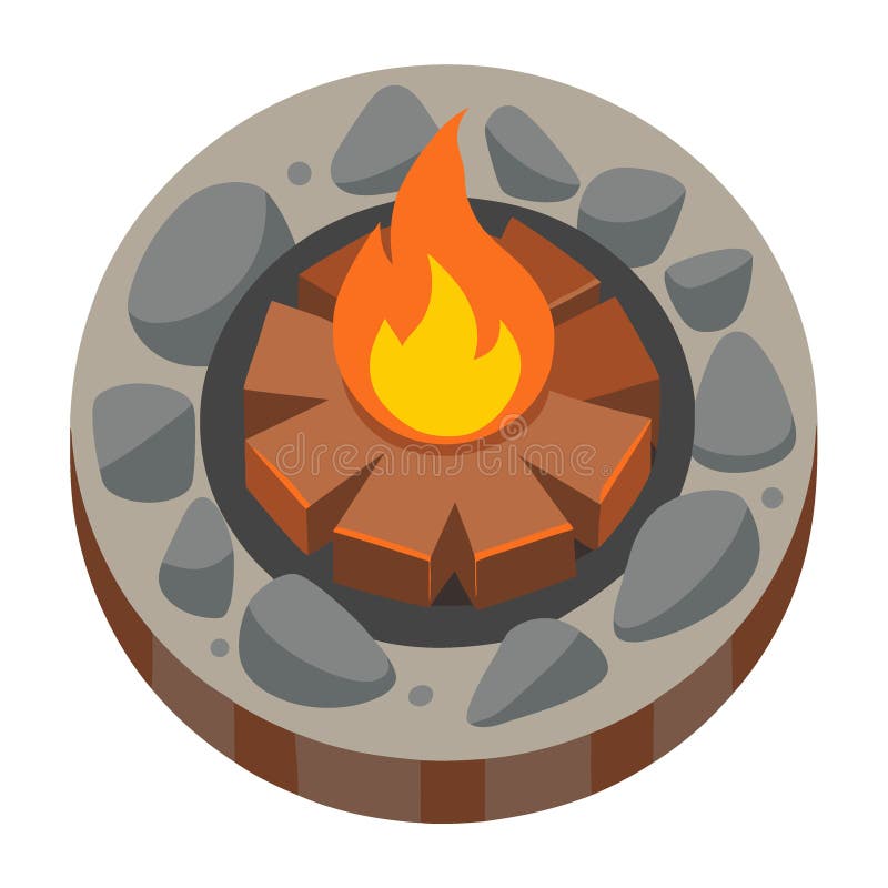 Top View Fire Pit Stock Illustrations – 206 Top View Fire Pit Stock ...