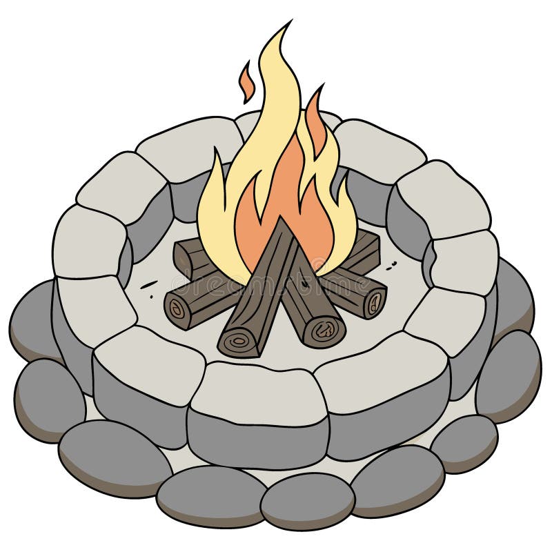 Top View Fire Pit Stock Illustrations – 206 Top View Fire Pit Stock ...