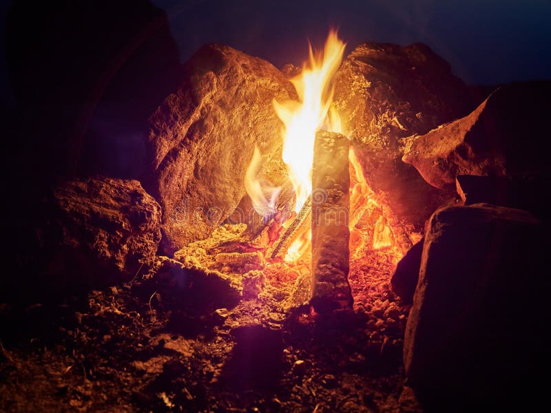 Campfire Closeup stock photo. Image of burn, pretty, burning - 70128514