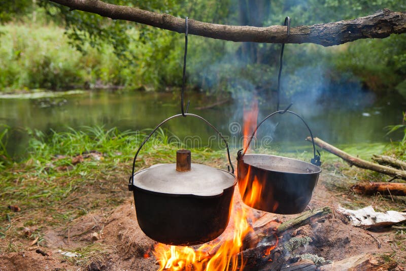 Campfire stock photo. Image of heat, firewood, fuel, meal - 44627972