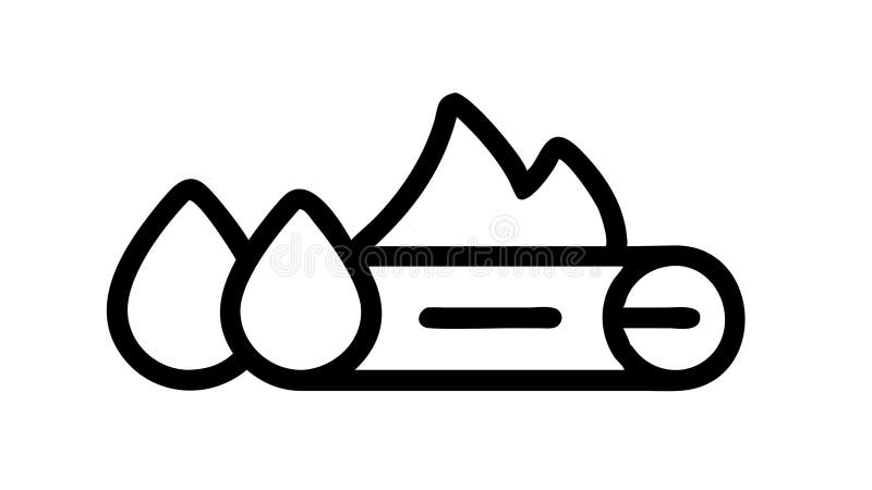 Campfire Icon Burning Logs Outdoor Nature Graphic, Vector Design ...
