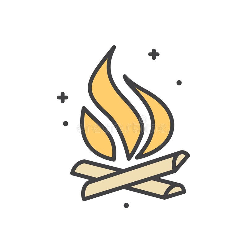 Campfire Icon for Graphic and Web Design, Modern Simple Vector Sign ...