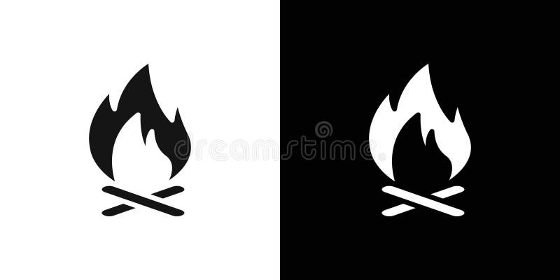 Campfire Icon Logo Set Vector Stock Vector - Illustration of icon ...