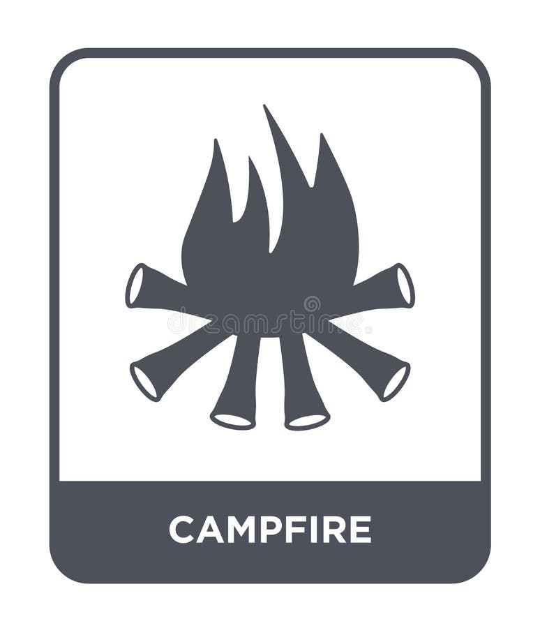 Campfire Icon in Trendy Design Style. Campfire Icon Isolated on White ...