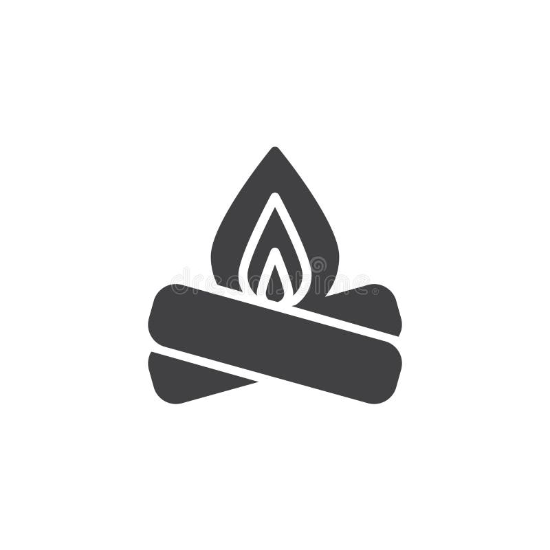 Campfire icon vector stock vector. Illustration of burn - 108938080