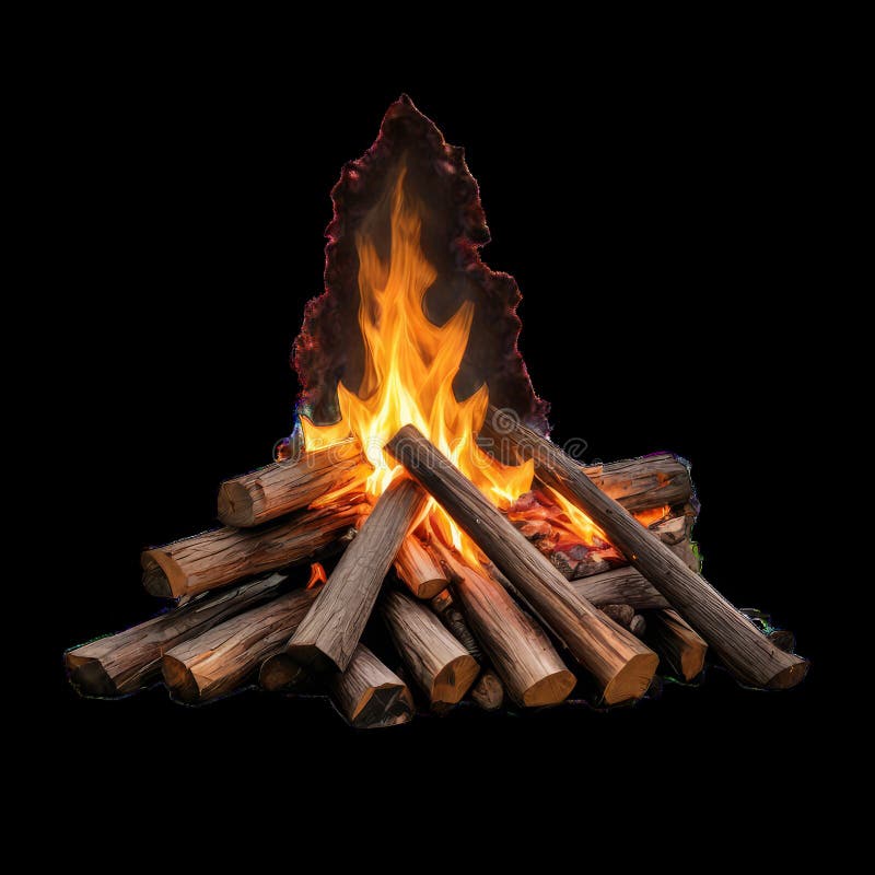 Campfire Isolated on Transparent Background, Generative AI Image Stock ...