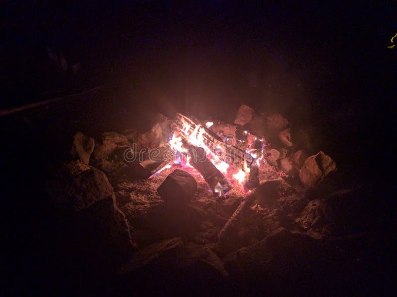 Campfire late night stock photo. Image of fire, embers - 75167240