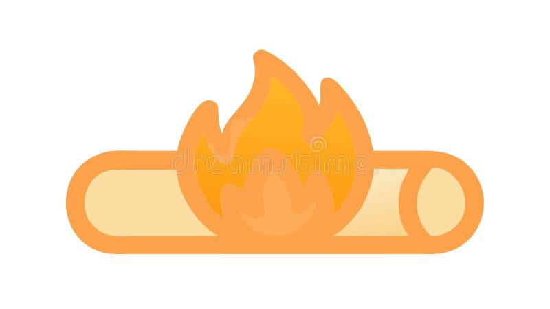 Campfire or Log Fire Icon for Outdoors and Camping, Vector Design ...