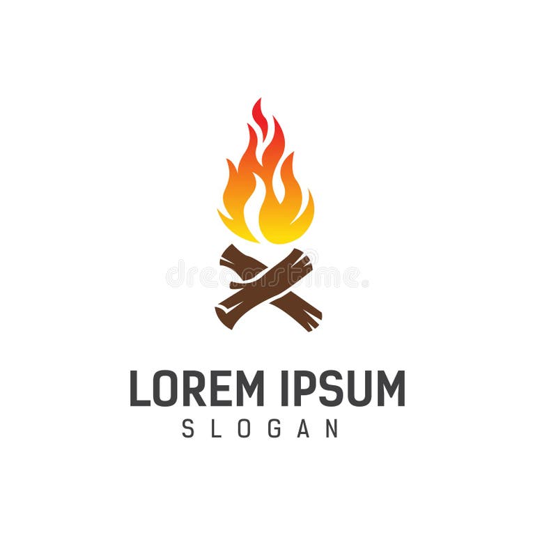 Campfire logo design stock vector. Illustration of light - 174047492