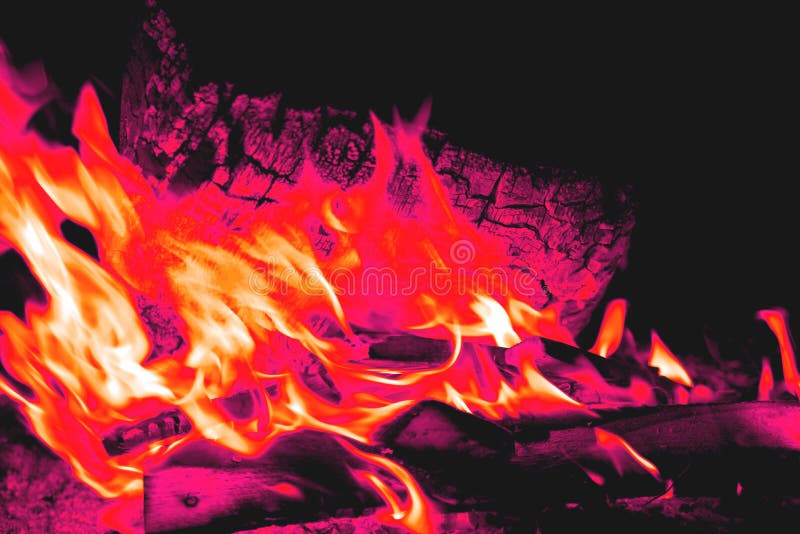 Campfire at Night, Campfire, Campfire Toned Color, Hellfire, Close-up ...