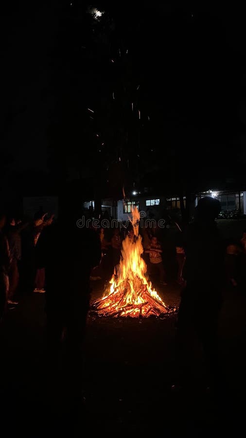 A Campfire at Night is so Much Fun Stock Photo - Image of accompanied ...