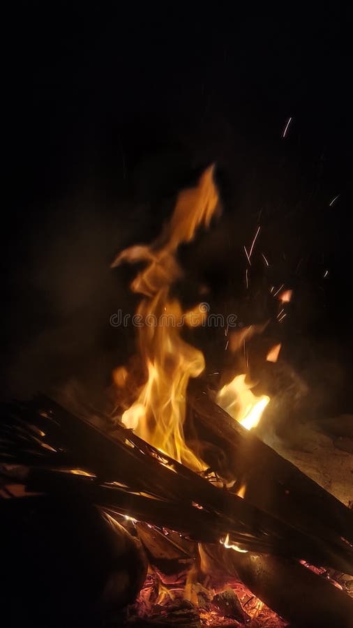 Campfire pahawang island stock photo. Image of fire - 210887606