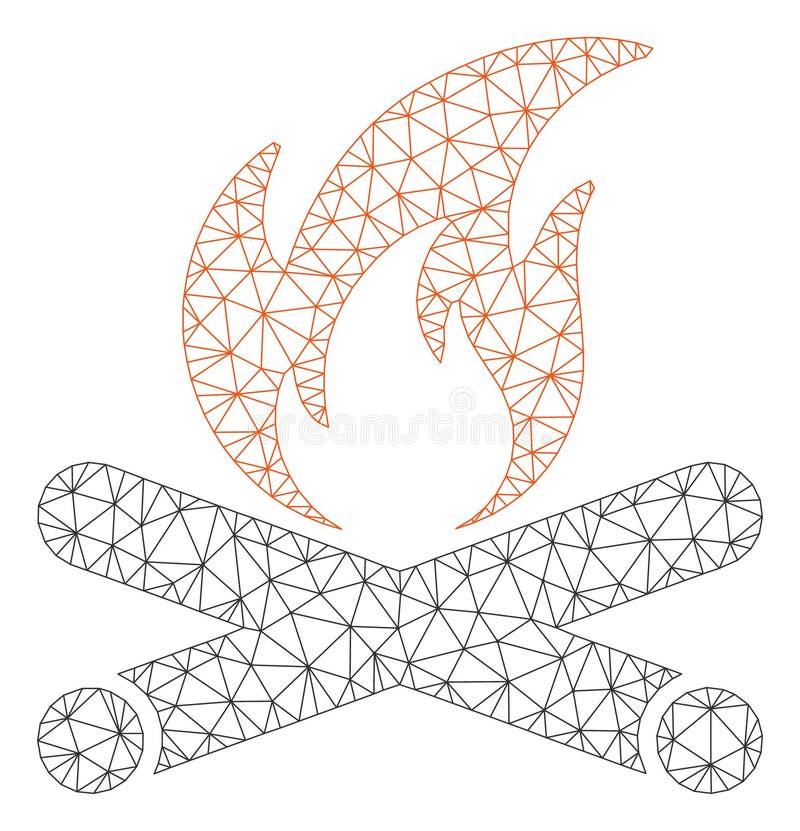 Campfire Polygonal Frame Vector Mesh Illustration Stock Vector ... Campfire Polygonal Frame Vector Mesh Illustration Stock Vector ...