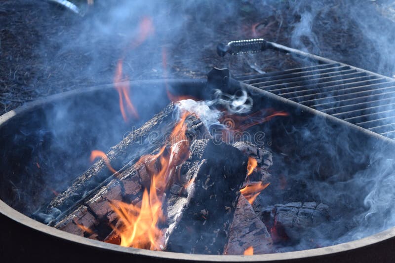Campfire smoke stock photo. Image of outdoors, nice - 312704384