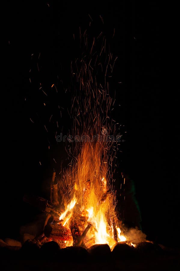 Campfire sparks stock photo. Image of sparkle, heated - 1465450