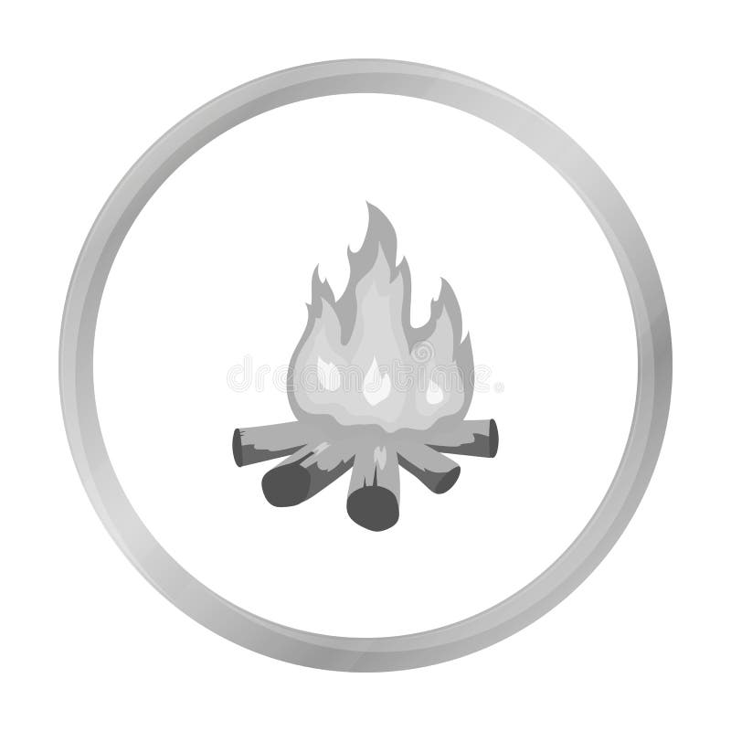 Campfire of Stone Age Icon in Cartoon Style Isolated on White ...