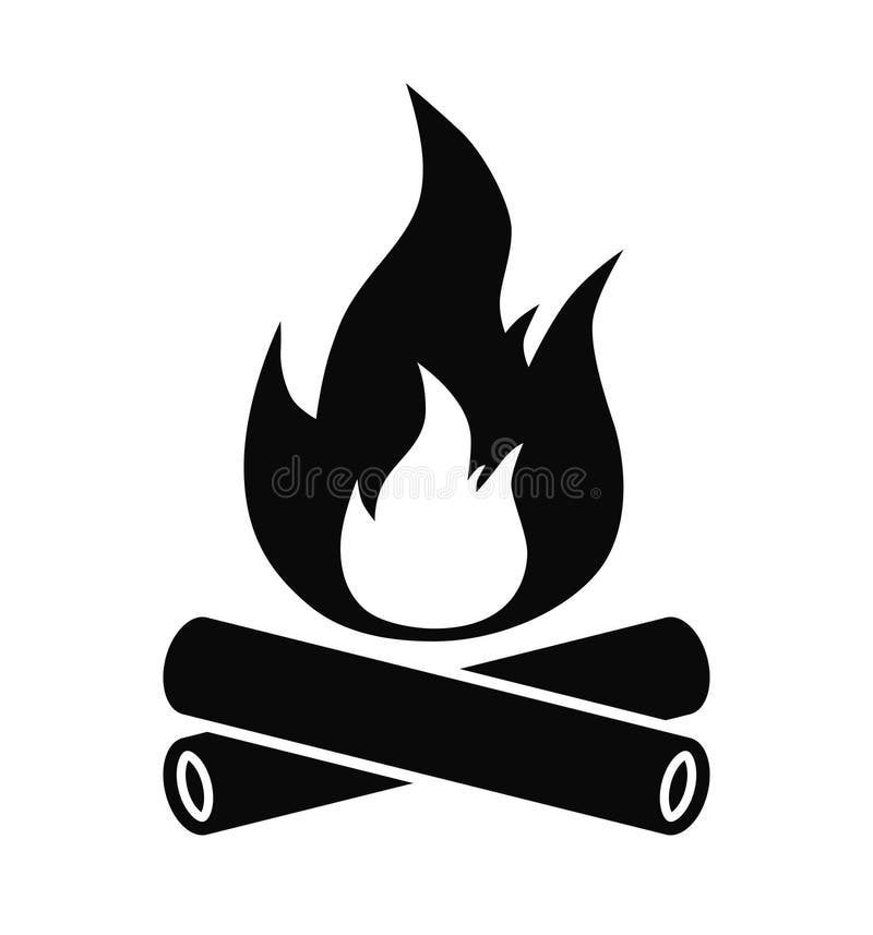 Campfire Symbol Bonfire Vector Icon Stock Vector - Illustration of sign ...