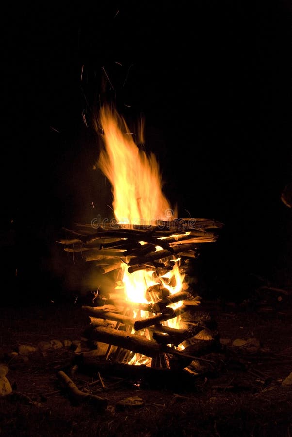 Big campfire burning stock photo. Image of bright, campfire - 30178192