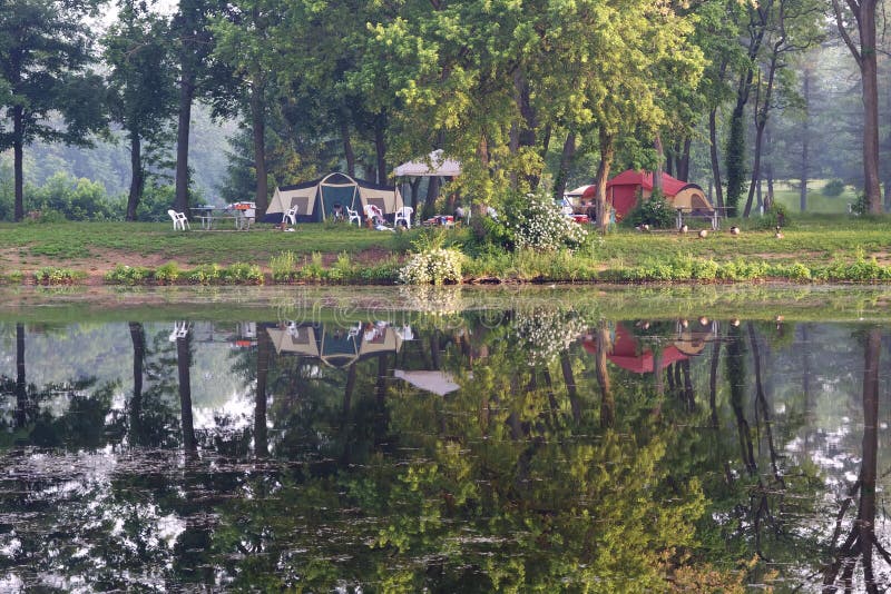 Campground by the Lake stock photo. Image of nature, park - 19773160