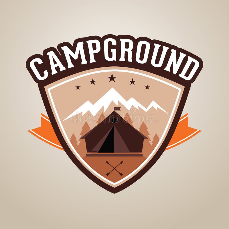 Campground. Vector Illustration Decorative Design Stock Vector ...