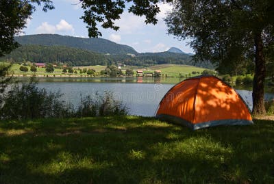 Camping stock photo. Image of dome, relaxation, trees - 12688702