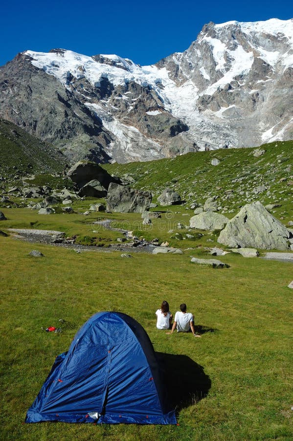 Trekking camp stock photo. Image of hike, trekking, himalaya - 1321582