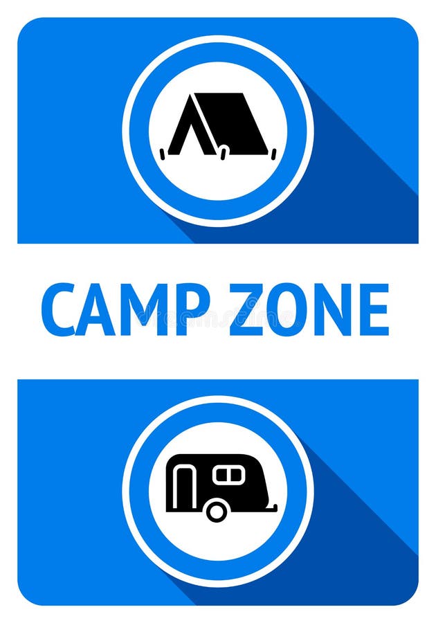Camping Allowed Sign, Modern Label, Ready To Print Stock Vector ...