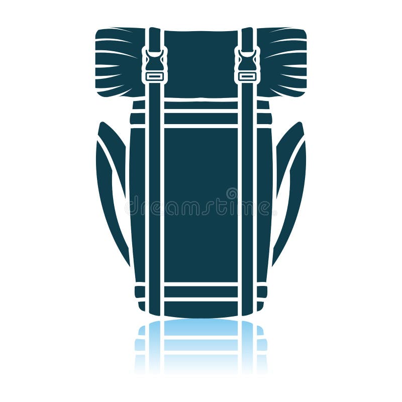 Camping Backpack Icon stock vector. Illustration of cartoon - 147093890